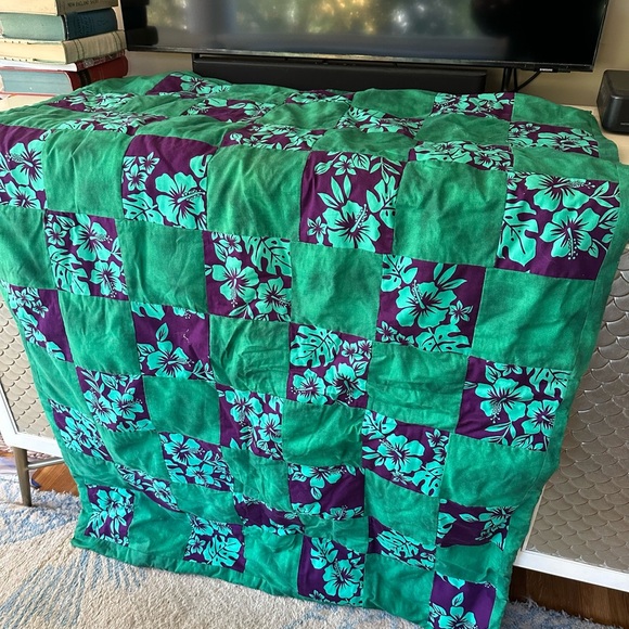 Artisan | Bedding | New Artisan Handmade Throw Patchwork Quilt Green ...